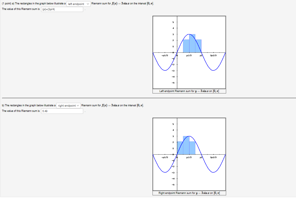 Solved (1 point) a) The rectangles in the graph below | Chegg.com