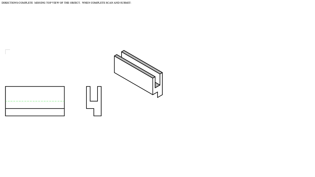 Solved COMPLETE MISSING TOP VIEW OF THE OBJECT. WHEN | Chegg.com