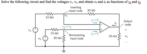 Solved and Solve the following circuit and find the voltages | Chegg.com