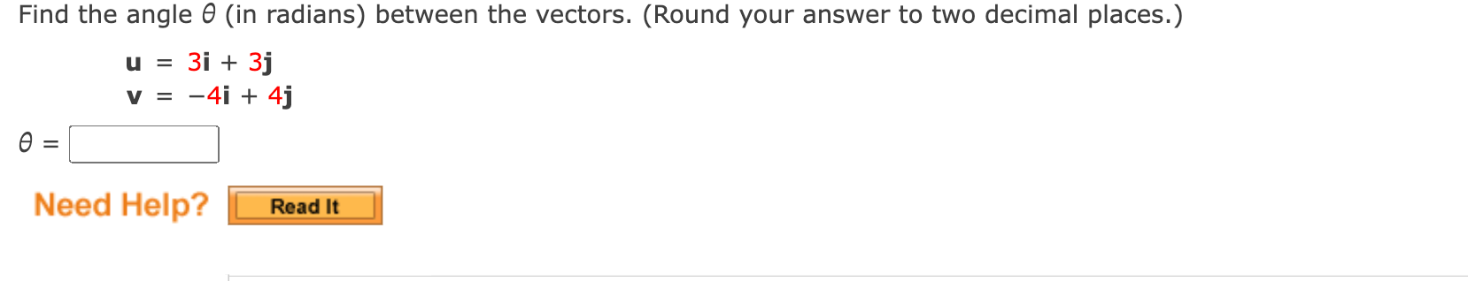 Solved u=3i+3jv=−4i+4j | Chegg.com