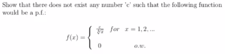 Solved Show that there does not exist any number 'c' such | Chegg.com