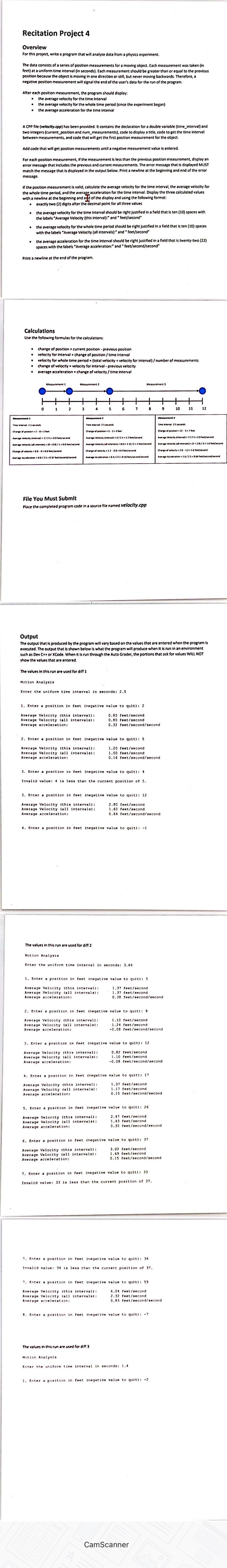 Solved Recitation Project 4 Overview For this project, write | Chegg.com