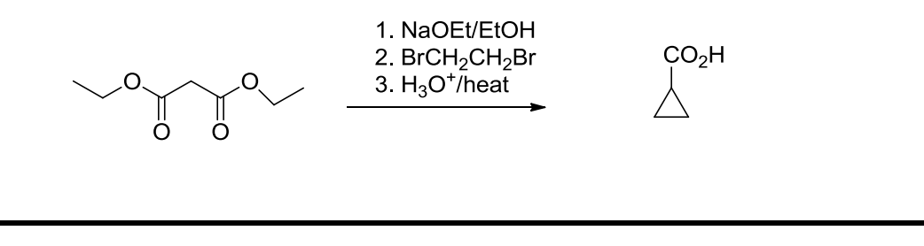 Solved 1. NaOEt/EtOH 2. BrCH2CH2Br 3. H30+/heat COH | Chegg.com