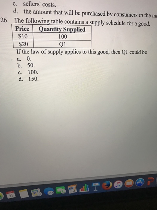 Solved The following table contains a supply schedule for a | Chegg.com