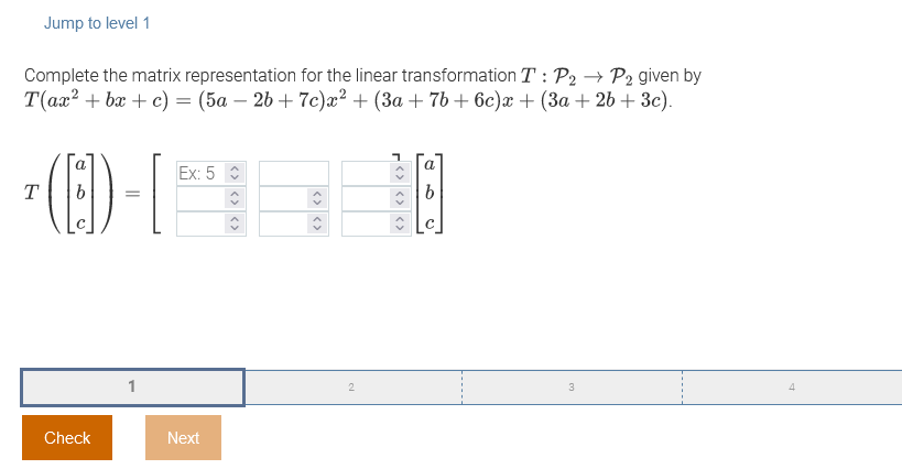 Solved Jump to level 1 Complete the matrix representation | Chegg.com