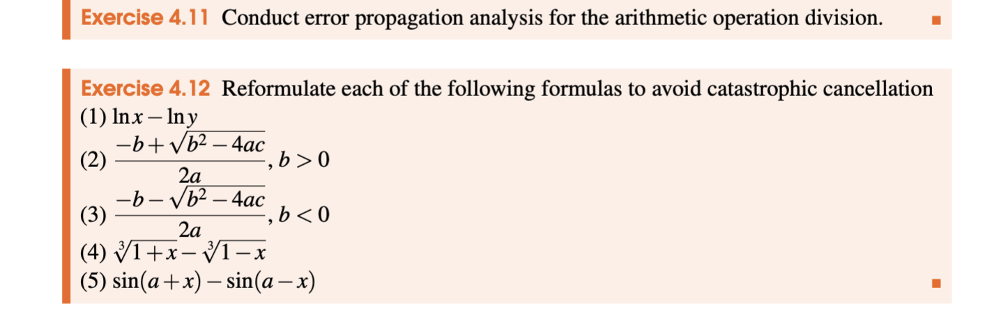 Solved Exercise 4 11 Conduct Error Propagation Analysis For