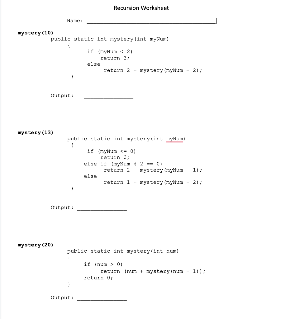 Solved track the code and show the output. This is java | Chegg.com
