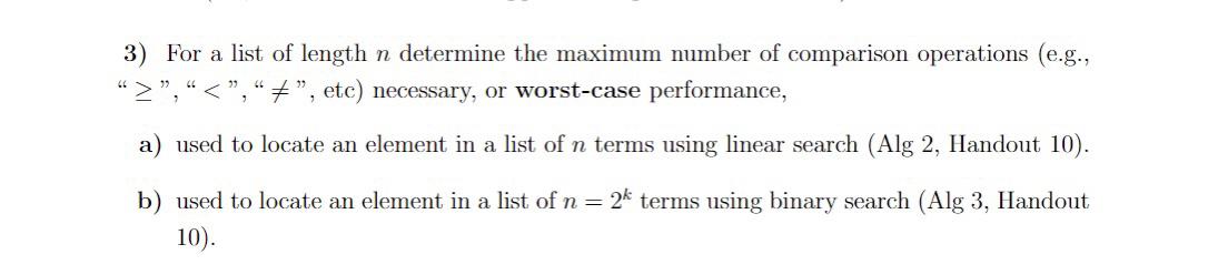 Solved For a list of lengths n determine the maximum number | Chegg.com