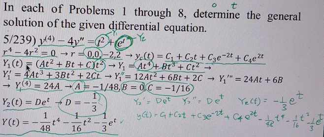 Solved t In each of Problems 1 through 8, determine the | Chegg.com