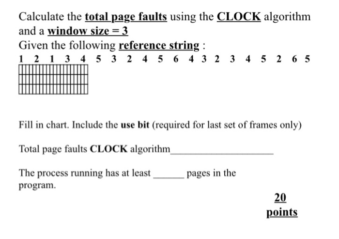 Solved Calculate the total page faults using the CLOCK | Chegg.com