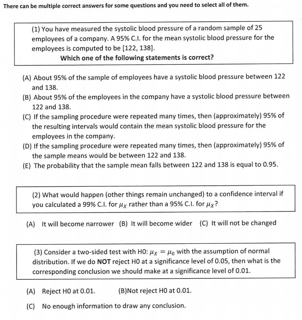 Solved There can be multiple correct answers for some | Chegg.com
