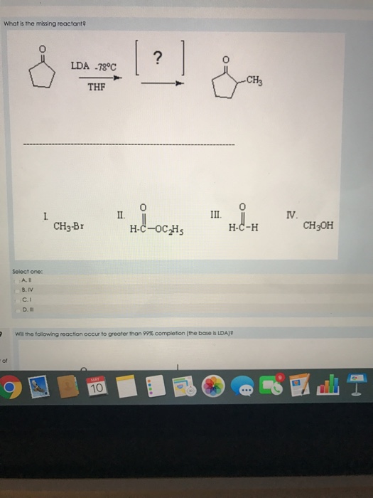 Solved What is the missing reactant? II IV I III | Chegg.com