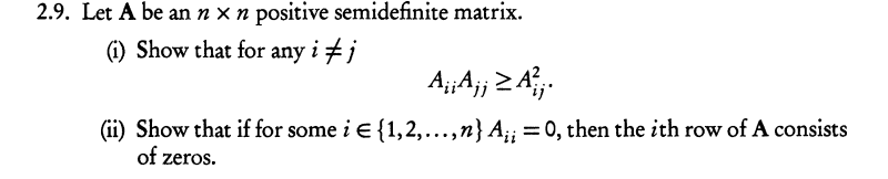 Solved 2.9. Let A be an n×n positive semidefinite matrix. | Chegg.com