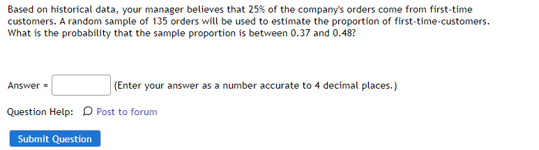 Solved Based on historical data, your manager believes that | Chegg.com