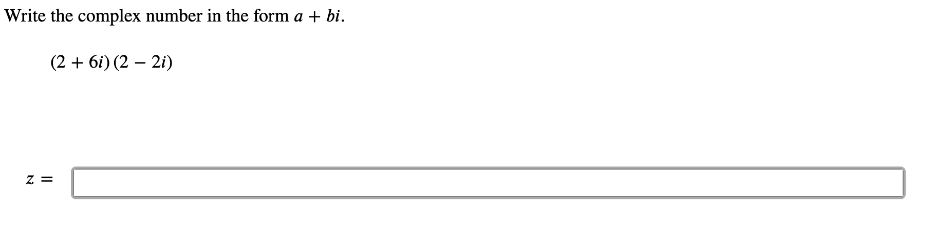 Solved Write the complex number in the form a+bi. | Chegg.com