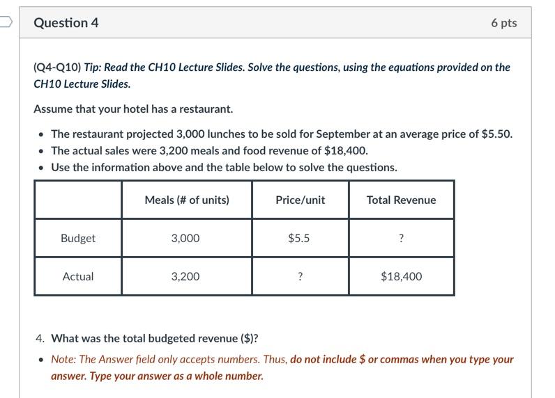 Solved (Q4-Q10) Tip: Read the CH10 Lecture Slides. Solve the | Chegg.com