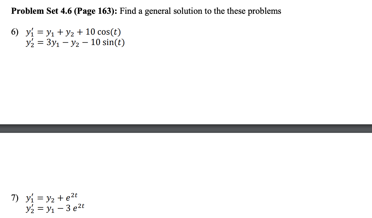 Solved Problem Set 4.6 (Page 163): Find a general solution | Chegg.com