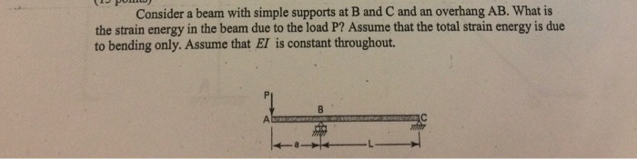Solved Consider a beam with simple supports at B and C and | Chegg.com