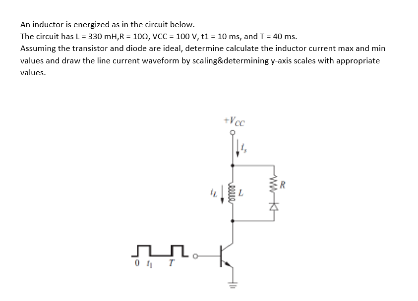 Solved An inductor is energized as in the circuit below. The | Chegg.com