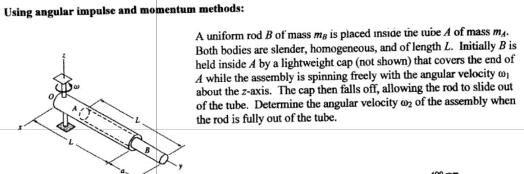 Solved Use the angular impulse and momentum method when | Chegg.com