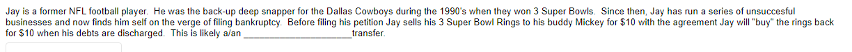 Solved Jay is a former NFL football player. He was the | Chegg.com