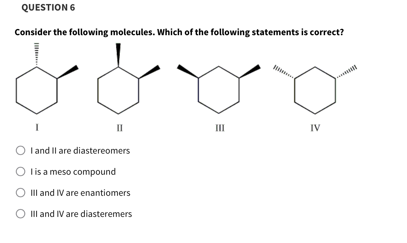 Solved Consider the following molecules. Which of the | Chegg.com