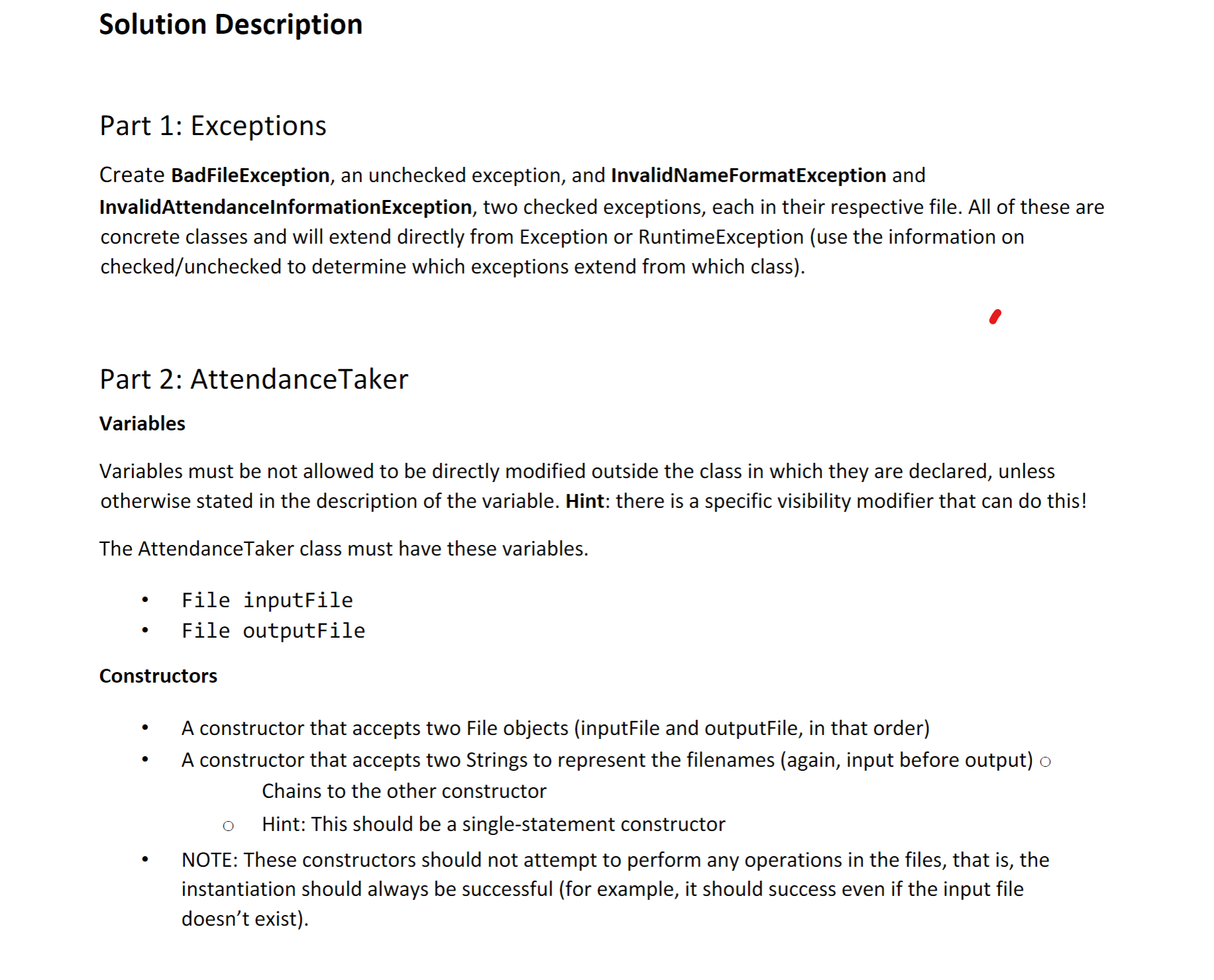 Solved Part 1: Exceptions Create BadFileException, an | Chegg.com Solved Part 1: Exceptions Create BadFileException, an | Chegg.com