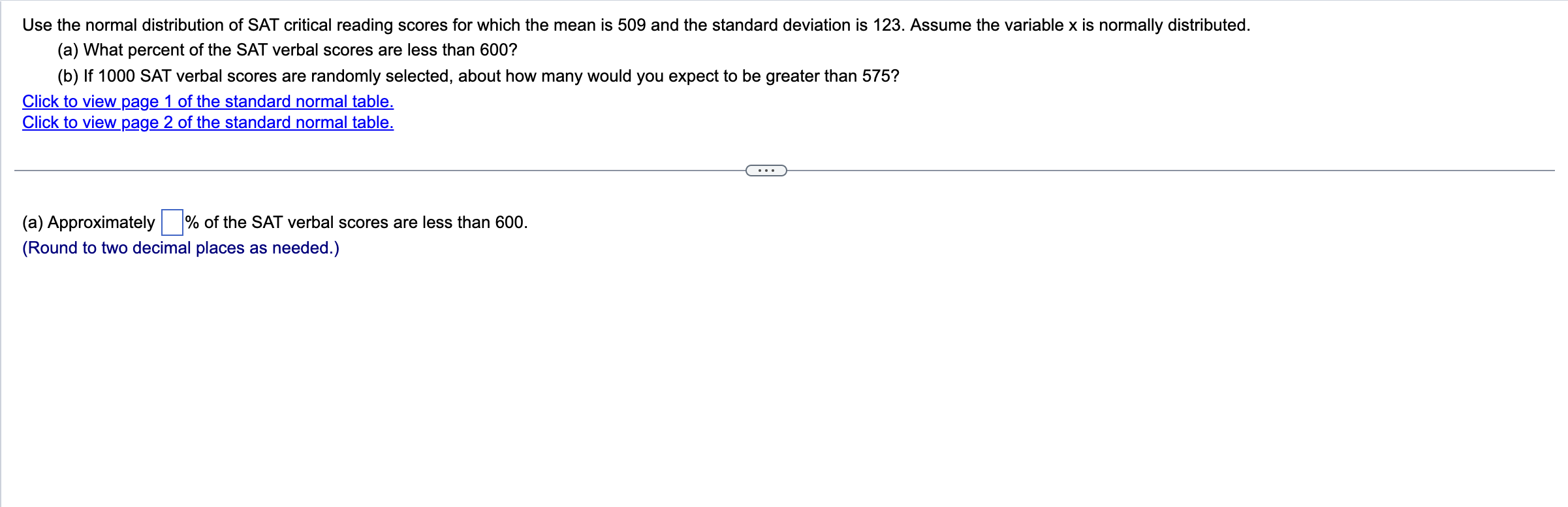 Solved Use the normal distribution to the right to answer | Chegg.com
