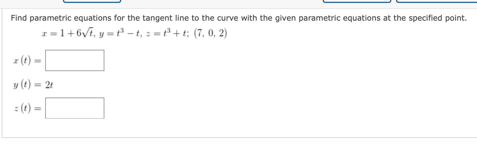Solved Find parametric equations for the tangent line to the | Chegg.com Solved Find parametric equations for the tangent line to the | Chegg.com