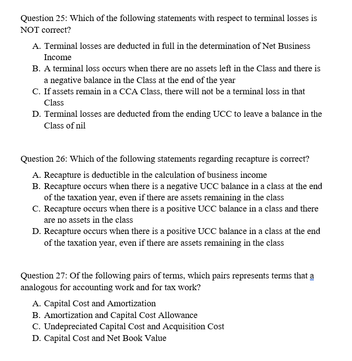 Solved Question 25: Which of the following statements with | Chegg.com
