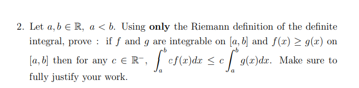 Solved 2. Let a,b∈R,a | Chegg.com