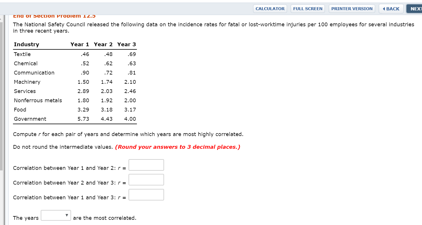Solved CALCULATOR FULL SCREEN PRINTER VERSION BACK NEXT End | Chegg.com Solved CALCULATOR FULL SCREEN PRINTER VERSION BACK NEXT End | Chegg.com