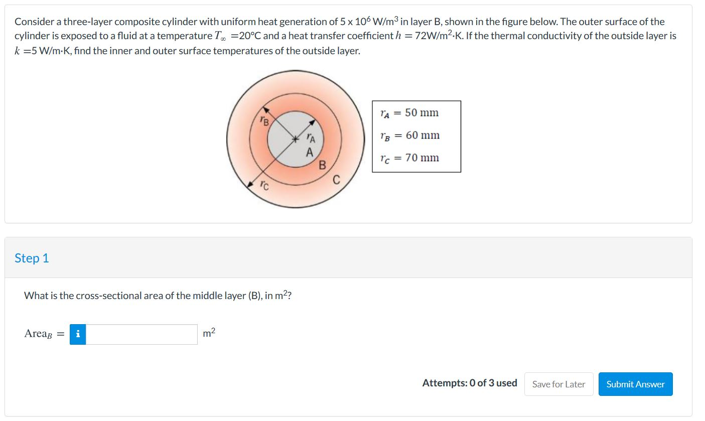 Solved Consider a three-layer composite cylinder with | Chegg.com