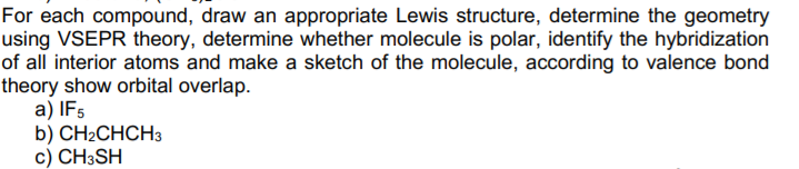 Solved For each compound, draw an appropriate Lewis | Chegg.com