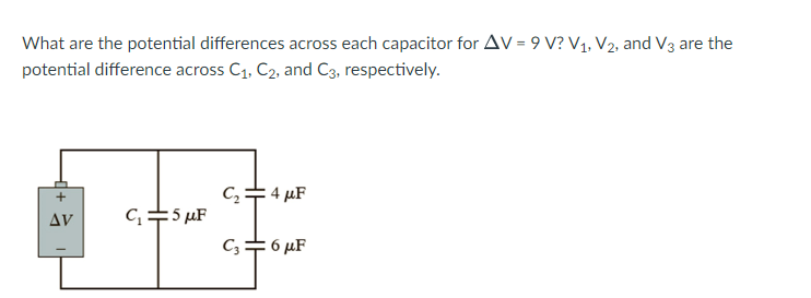 Solved What are the potential differences across each | Chegg.com