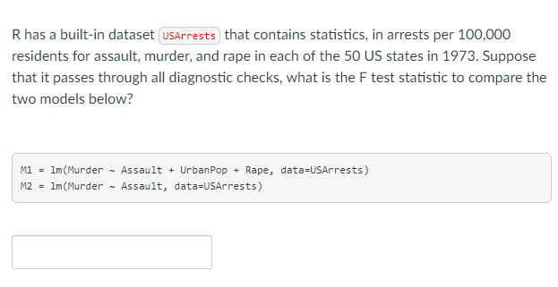 Solved Rhas a built-in dataset USArrests that contains | Chegg.com