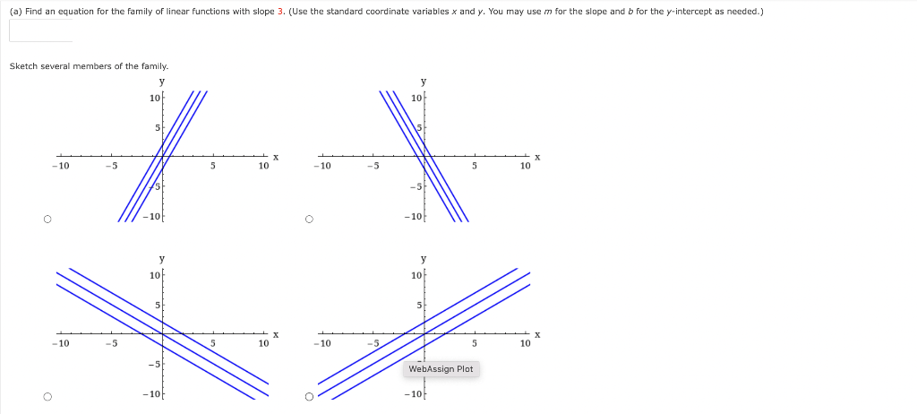 Solved (a) Find an equation for the family of linear | Chegg.com