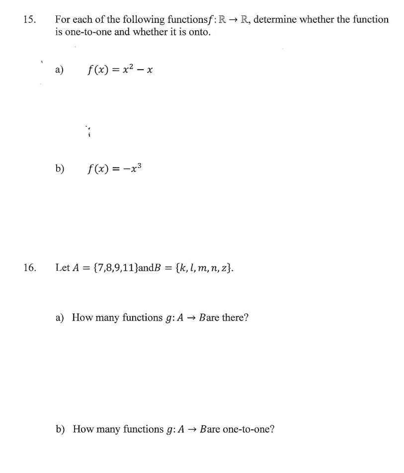 Solved 14. Determine whether or not each of the following | Chegg.com