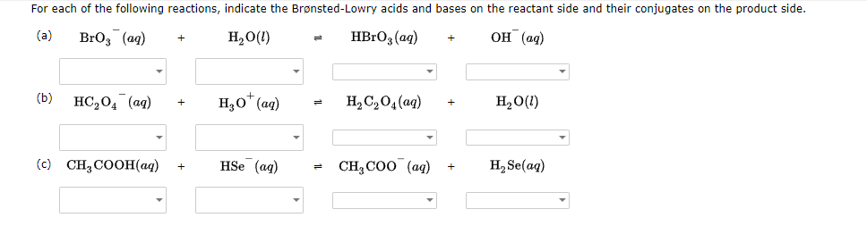 Solved For each of the following reactions, indicate the | Chegg.com