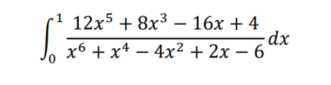 Solved 1 12x5 8x3-16x +4 0 x6ザー4x2 + 2x-6 dx | Chegg.com