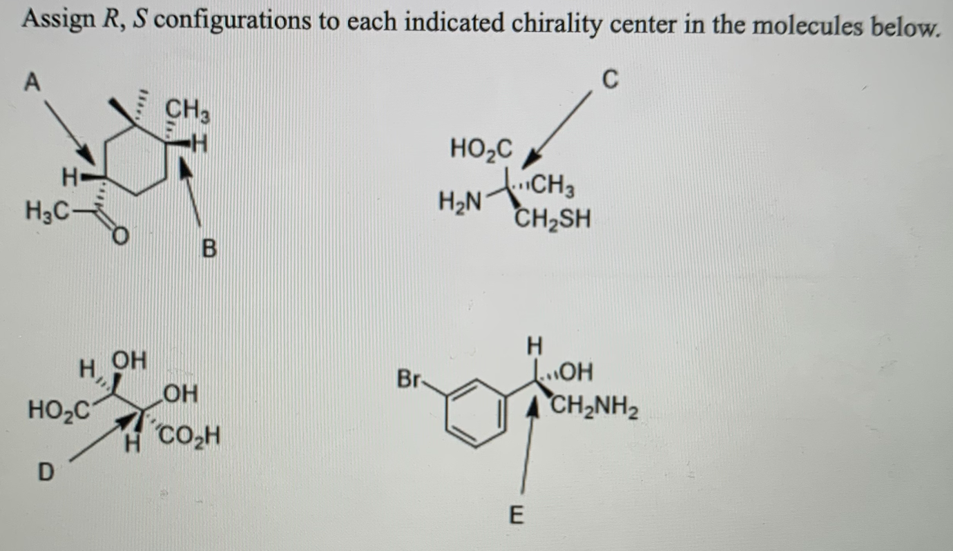 Solved Assign R, S configurations to each indicated | Chegg.com Solved Assign R, S configurations to each indicated | Chegg.com