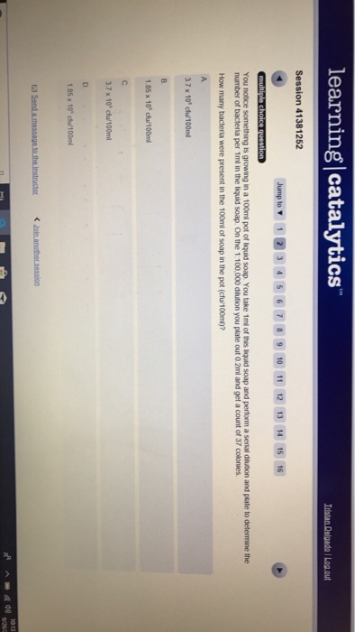 Solved learning|catalytics" Log.out Session 41381252 | Chegg.com