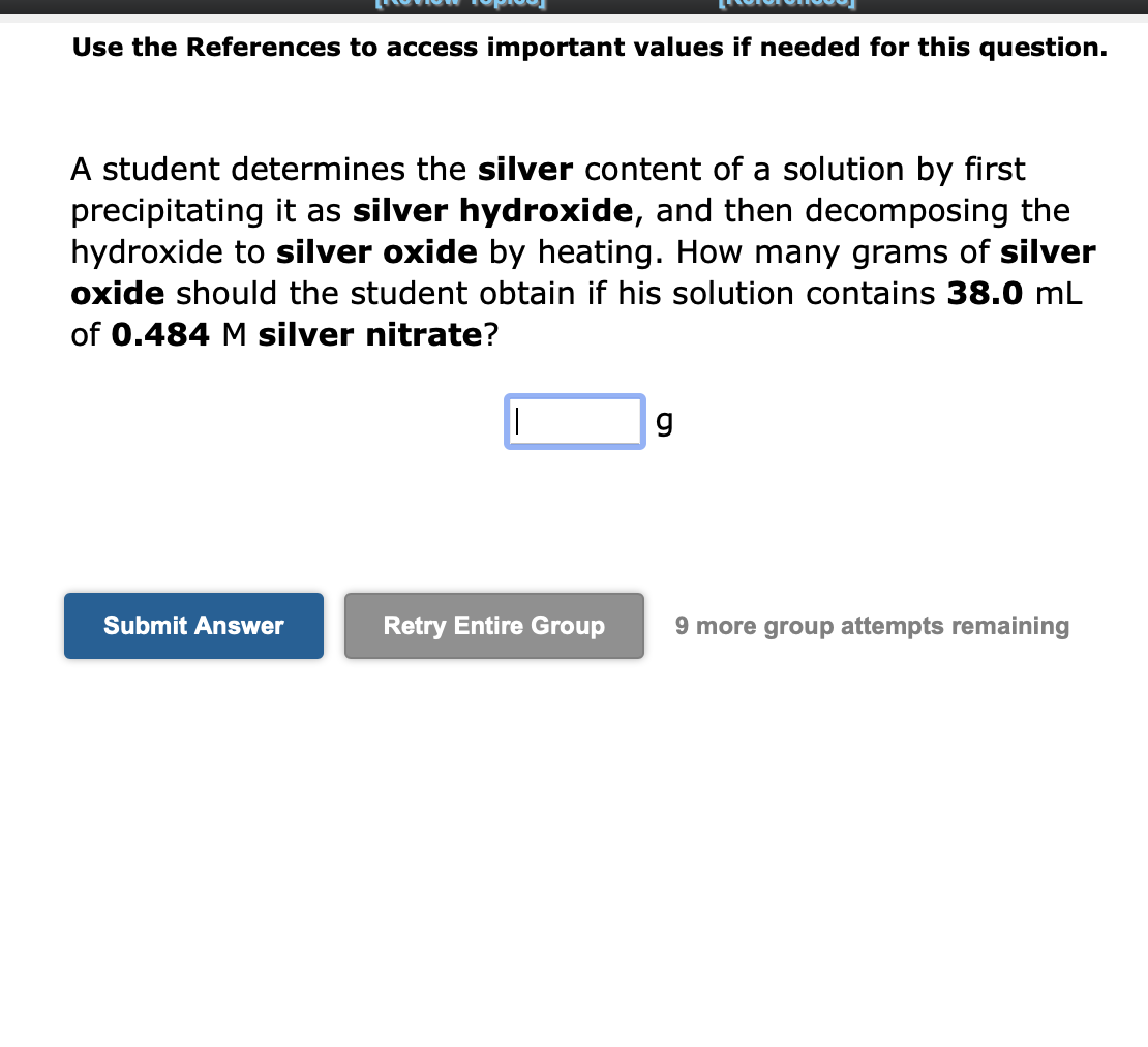 Solved A student determines the silver content of a solution | Chegg.com