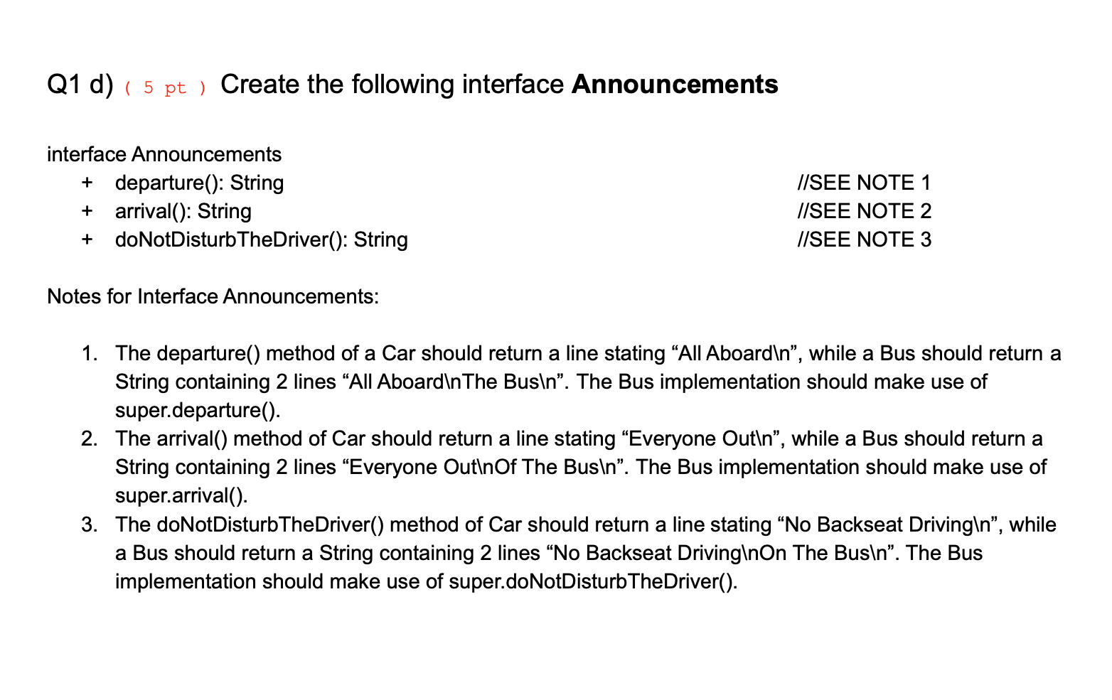 Solved Q1 a) ( 10 pts ) Create the following class Person | Chegg.com