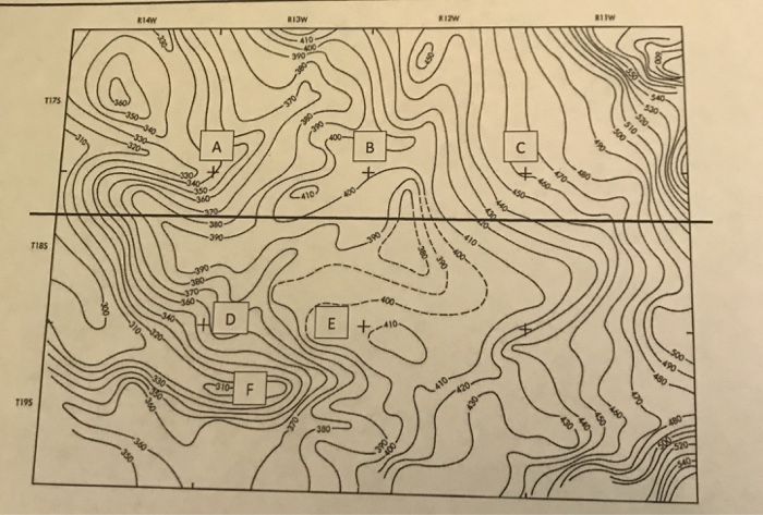 Solved Q5) For the contour map shown; distance between tics | Chegg.com