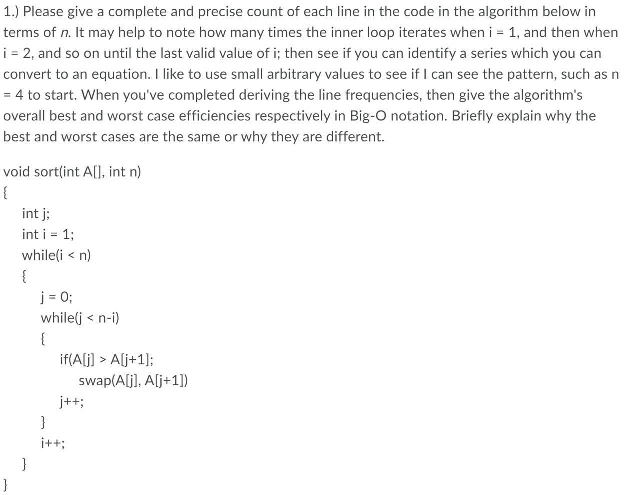 Solved terms of n. It may help to note how many times the | Chegg.com