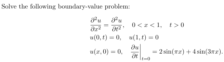 Solved Solve the following boundary-value problem: | Chegg.com
