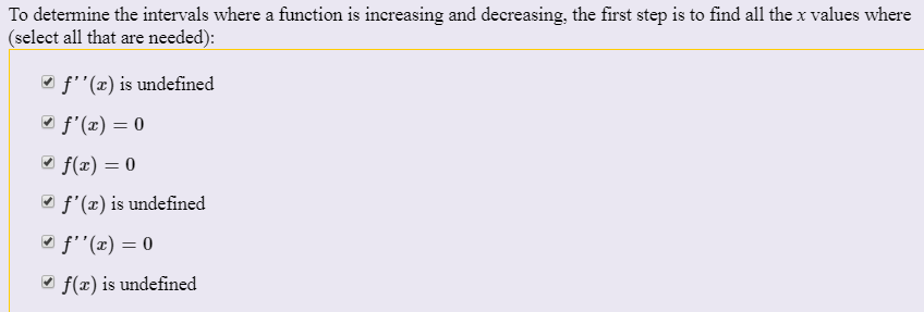 Solved To determine the intervals where a function is | Chegg.com