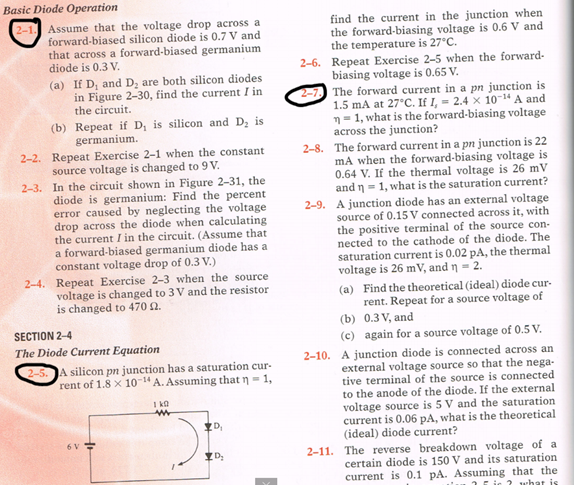 Solved Basic Diode Operation Assume that the voltage drop | Chegg.com