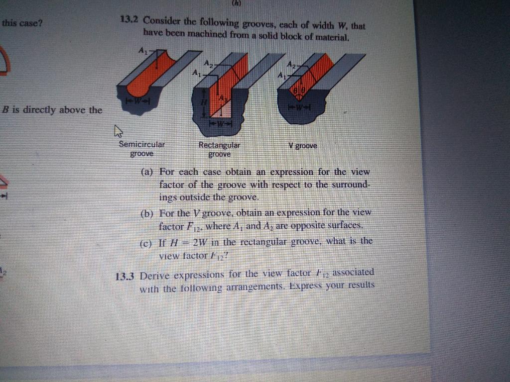 Solved 13.2 Consider the following grooves, each of width W, | Chegg.com